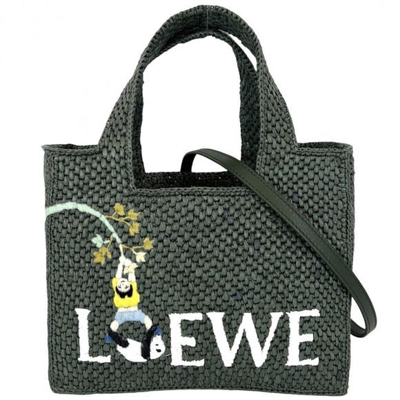 Loewe | Bags | Loewe Sunafujita Collaboration Panda Basket Bag Raffia ...